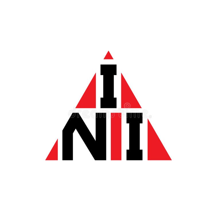 INI Triangle Letter Logo Design with Triangle Shape. INI Triangle Logo ...