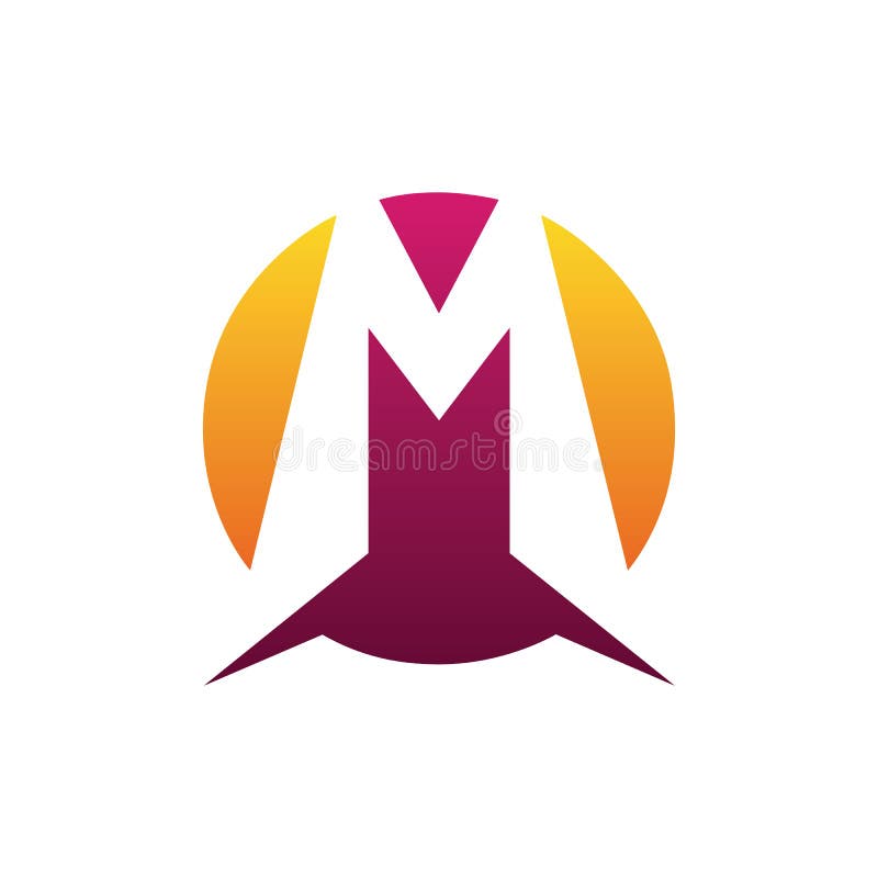 Inicial à Moda M Symbol Projeto Creativo Ilustração do Vetor ...
