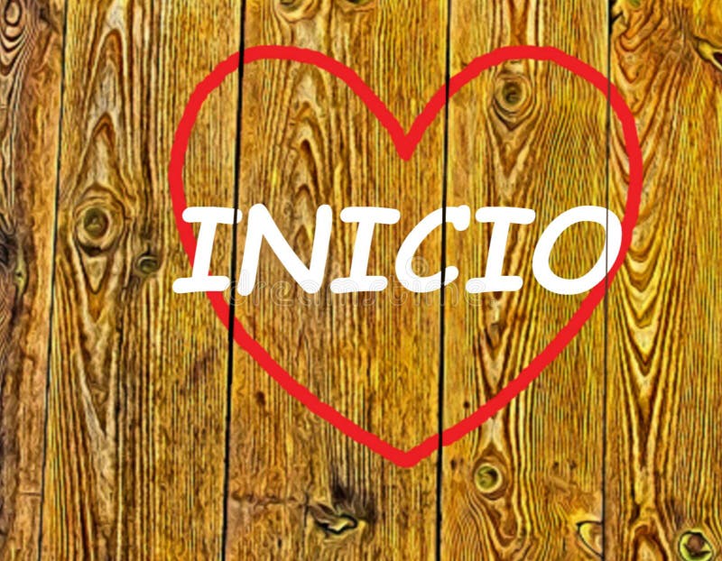 Inicio stock illustratie. Illustration of liefde, plank - 83042583