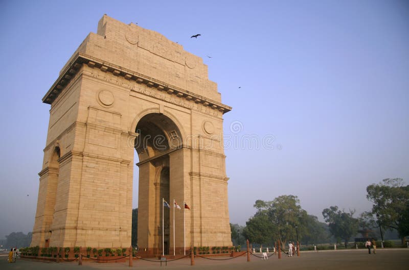 India Gate in the Evening Sky, Stock Photo - Image of colour, armed ...