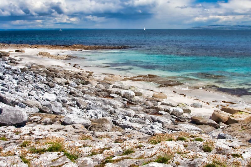 Cliffs in Inisheer, Aran Islands Stock Image - Image of inisheer ...