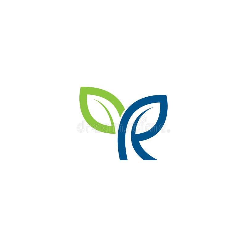 Inital Letter R Logo. Simple Creative Leaf Concept Logo Design Template ...