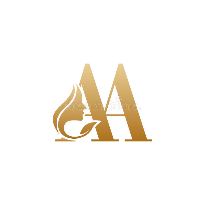 Initial AA Face Beauty Logo Design Templates Stock Illustration ...