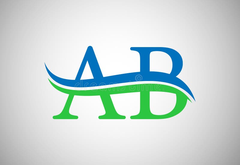 Initial AB Letter Logo Design, Vector Design Concept Stock Illustration ...