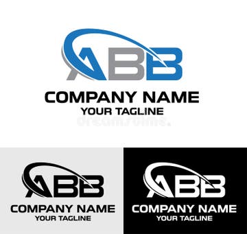 Initial ABB Letter Modern Typography Logo Design Template Stock ...