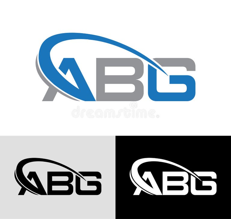 Initial ABG Letter Modern Vector Typography Logo Design Template Stock ...