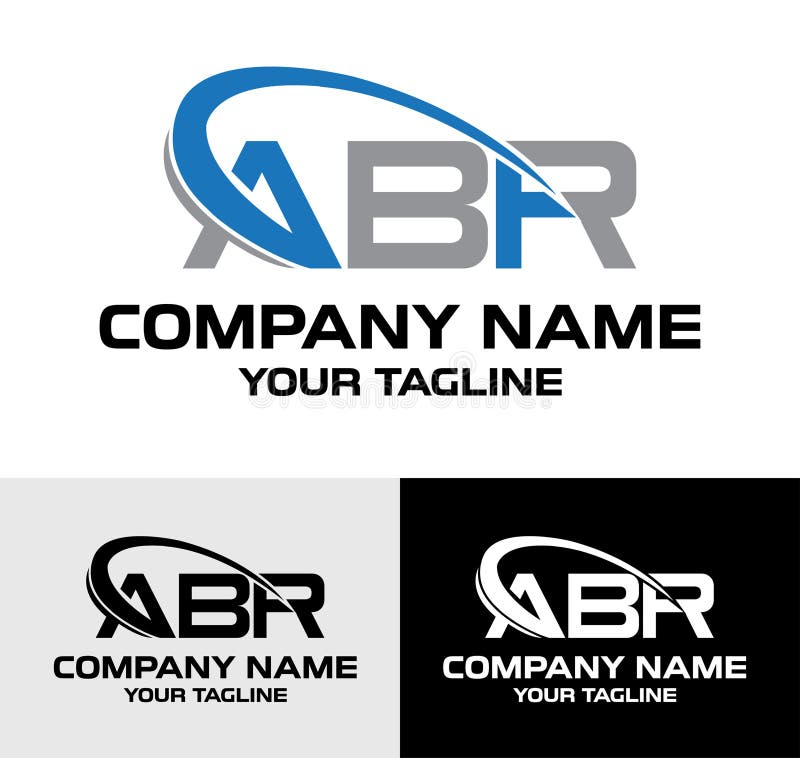 Initial ABR Letter Modern Typography Logo Design Template Stock ...