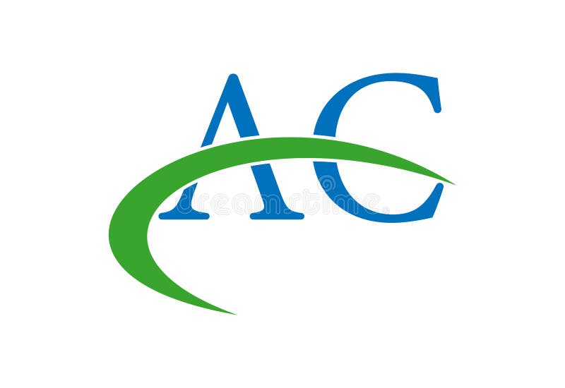 Initial AC Letter Logo Design, Vector Design Concept Stock Illustration ...