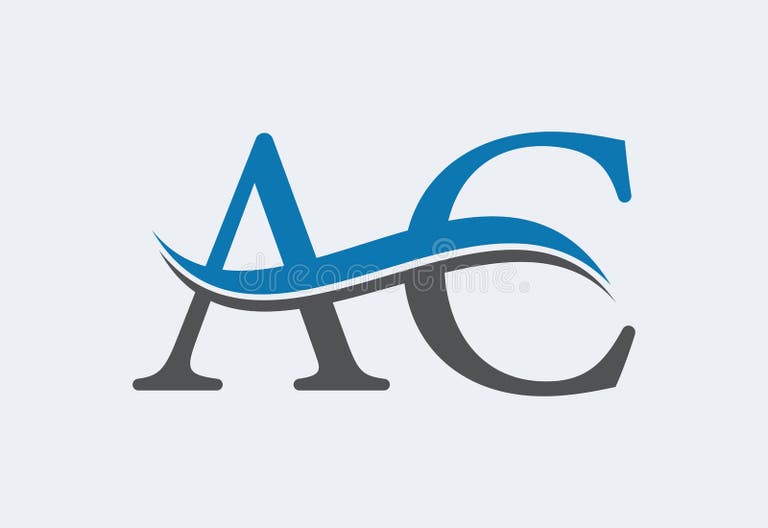 Initial AC Letter Logo Design, Vector Design Concept Stock Illustration ...