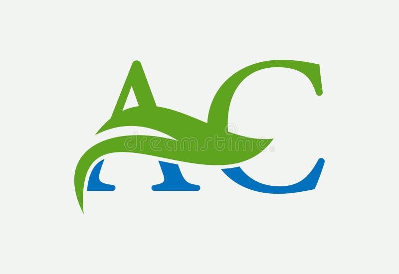 Initial AC Letter Logo Design, Vector Design Concept Stock Vector ...
