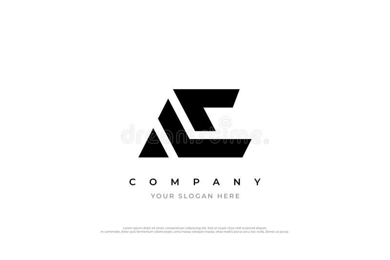 AC Monogram Logo Design stock vector. Illustration of brand - 392724187