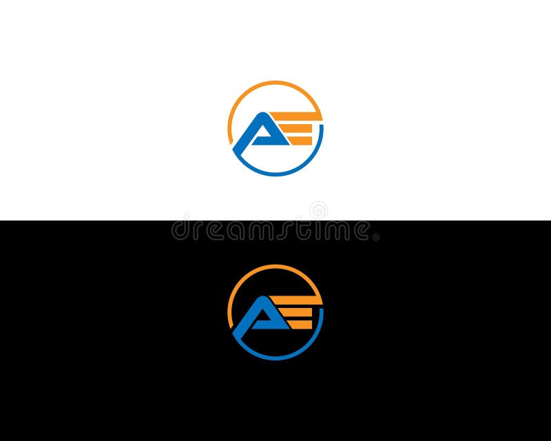 Initial AE Letter Logo Design Stock Vector - Illustration of icon ...