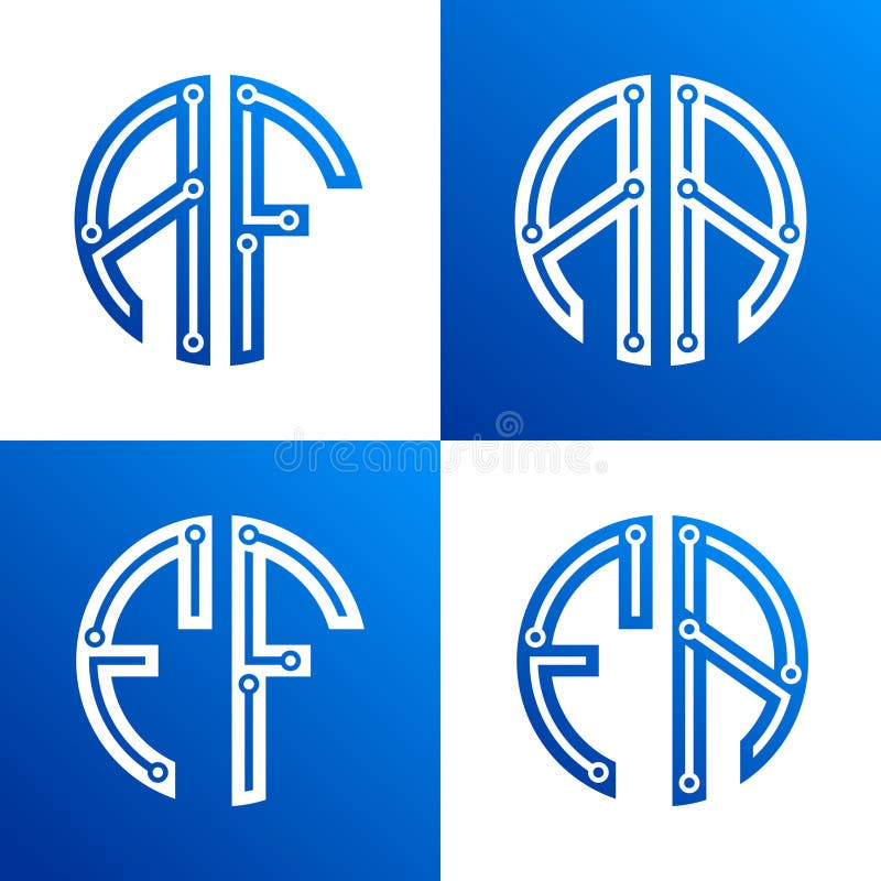 Initial AF Letter Logo stock vector. Illustration of diagram - 288065831