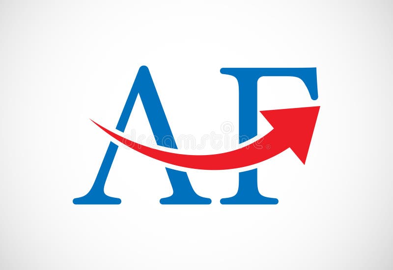 Initial AF Letter Logo Design, Vector Design Concept Stock Illustration ...