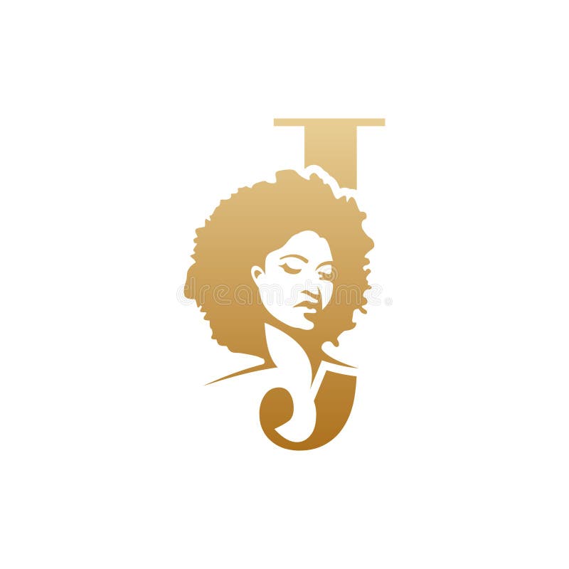 Initial Afro Face Logo Vector Design Templates Stock Vector ...