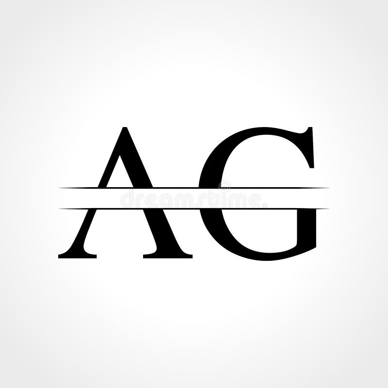 Initial AG Letter Logo with Creative Modern Business Typography Vector ...