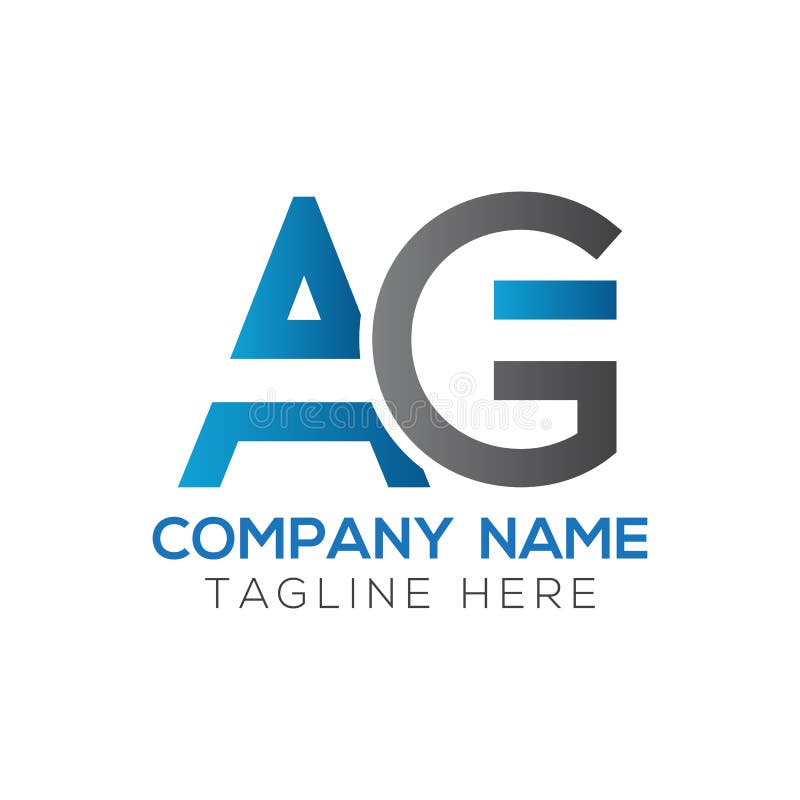 Initial AG Letter Logo Design Modern Business Typography Vector ...