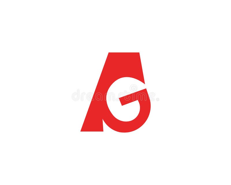 Initial AG Logo Creative Text Template Design Stock Vector ...