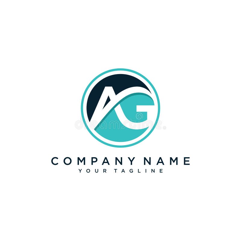 Initial AG Logo Design. Vector Illustration Stock Vector - Illustration ...