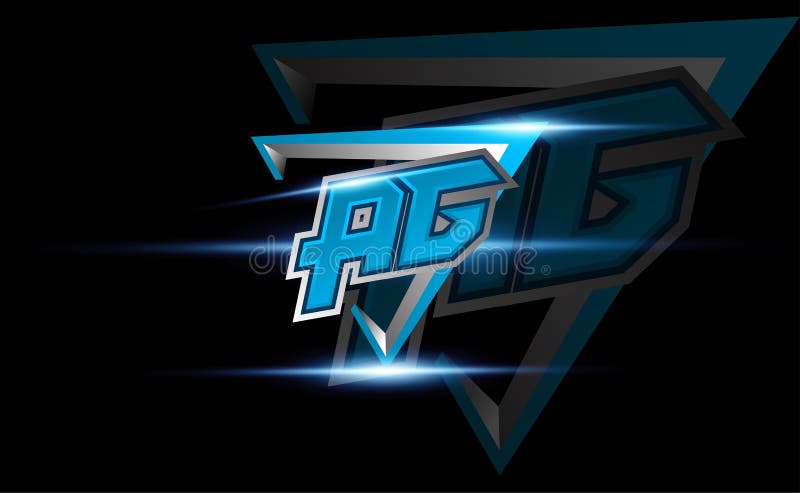 Initial AG with Shield, Vector Initial Letters Monogram for Esport ...