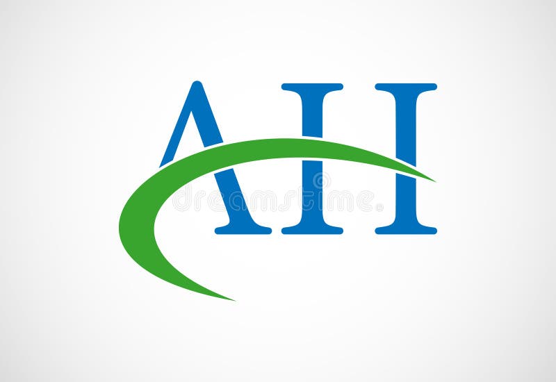 Initial AH Letter Logo Design, Vector Design Concept Stock Illustration ...