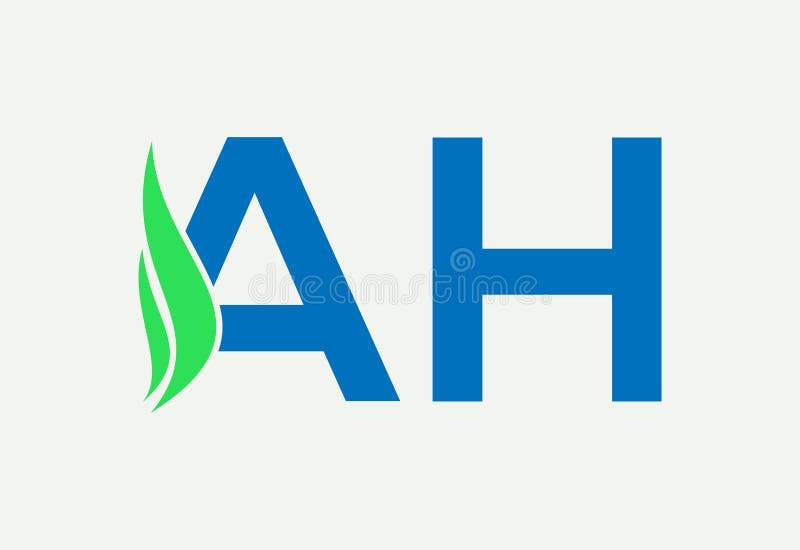 Initial AH Letter Logo Design, Vector Design Concept Stock Illustration ...