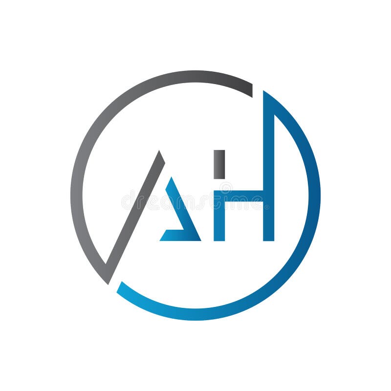 Initial AH Letter Logo Design Vector Template. Creative Letter AH Logo ...