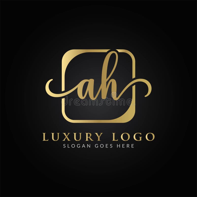 Initial AH Letter Logo Design Vector Template. Creative Luxury Letter ...