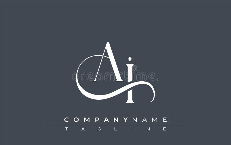 Initial AI Logo Design Vector Stock Vector - Illustration of logo ...