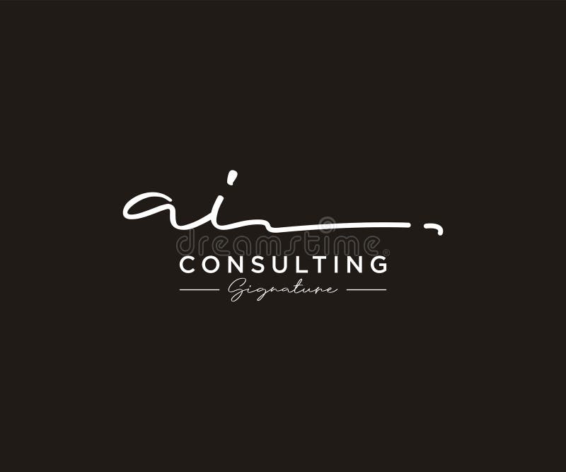 Initial AI Signature Logo Collection Template Vector. Hand Drawn ...
