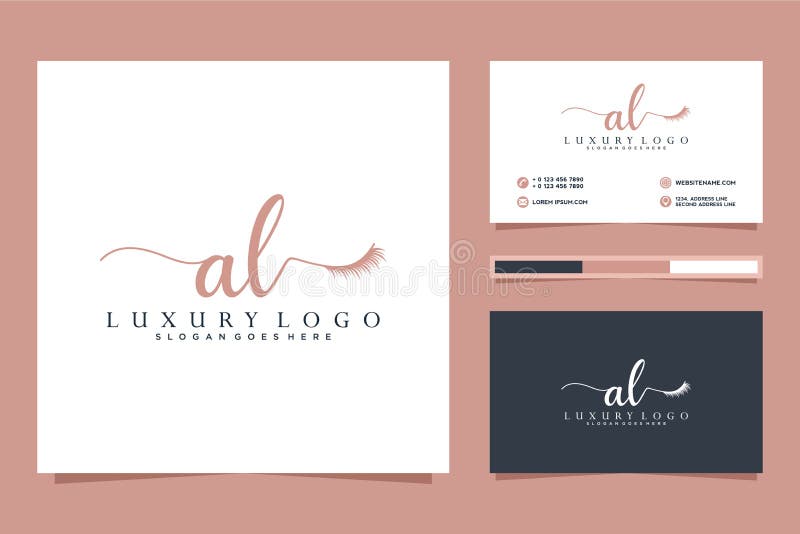 Initial AL Feminine Logo Collections and Business Card Templat Premium Vector Stock Vector ...