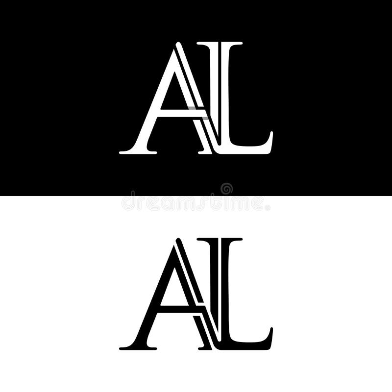 Initial AL Monogram Logo, Letter Logo Design Template Vector, Suitable ...