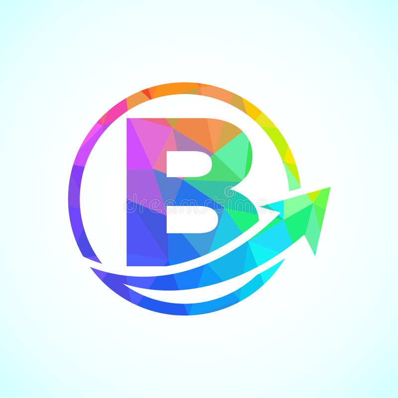 Initial Alphabet B Logo Design Incorporated with the Arrow. Financial ...