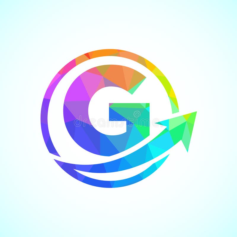 Initial Alphabet G Logo Design Incorporated with the Arrow. Financial ...