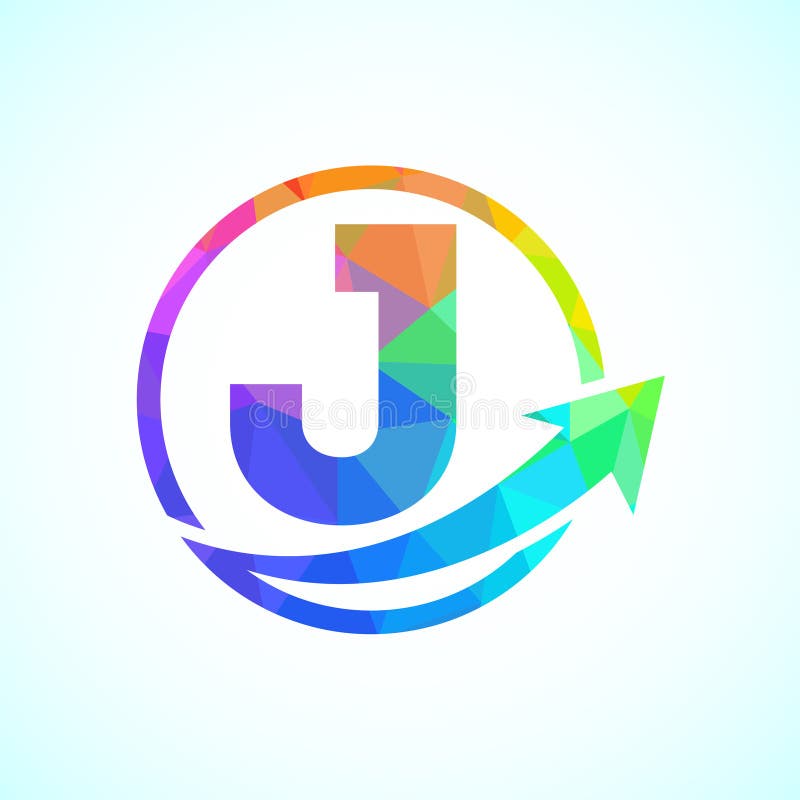 Initial Alphabet J Logo Design Incorporated with the Arrow. Financial ...