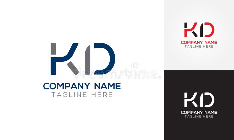 Initial ALphabet KD Logo Design Vector Template. Abstract Letter KD ...