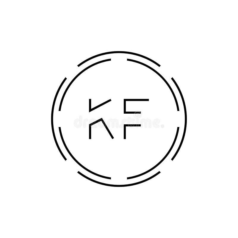Initial ALphabet KF Logo Design Vector Template. Abstract Letter KF ...