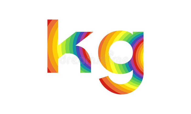 Initial ALphabet KG Logo Design Vector Template. Abstract Letter KG ...