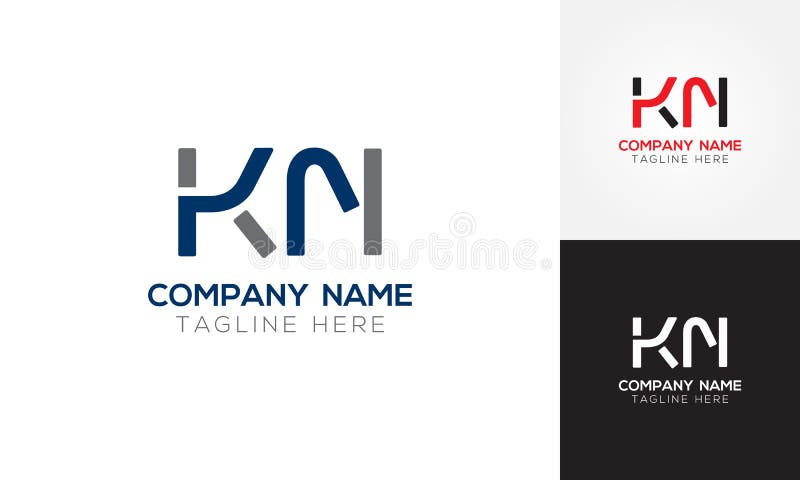 Initial KN Logo Design Vector Template. Abstract Letter KN Linked Logo ...