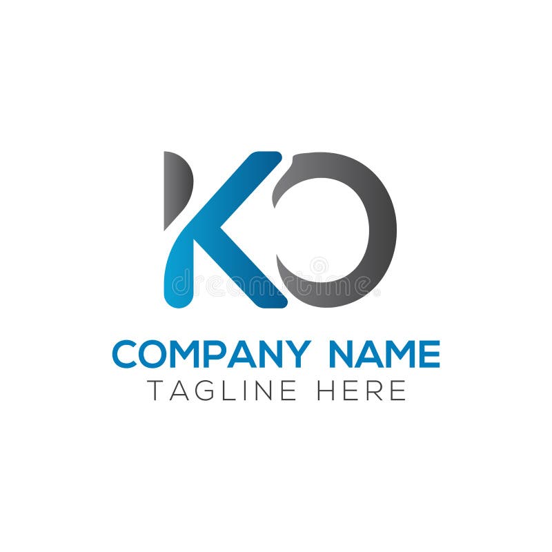 Initial KO Logo Design Vector Template. Abstract Letter KO Linked Logo ...