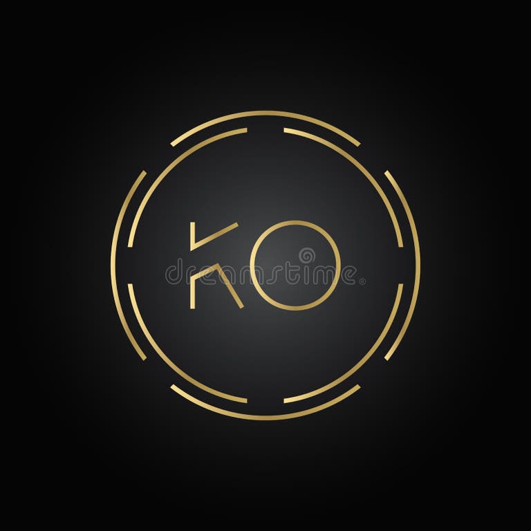 Initial KO Logo Design Vector Template. Abstract Letter KO Linked Logo ...