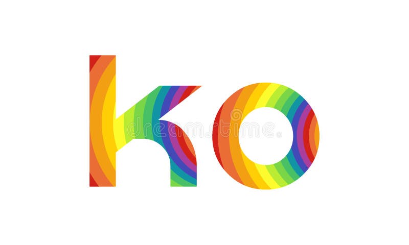 Initial KO Logo Design Vector Template. Abstract Letter KO Linked Logo ...