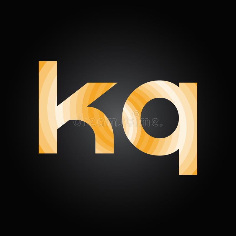 Initial KQ Logo Design Vector Template. Abstract Letter KQ Linked Logo ...