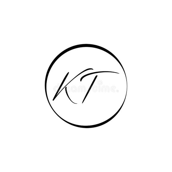 Initial KT Logo Design Vector Template. Abstract Letter KT Linked Logo ...