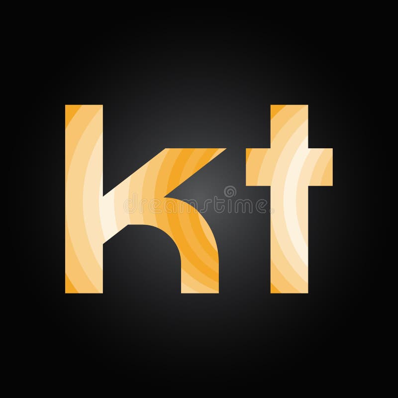 Initial KT Logo Design Vector Template. Abstract Letter KT Linked Logo ...