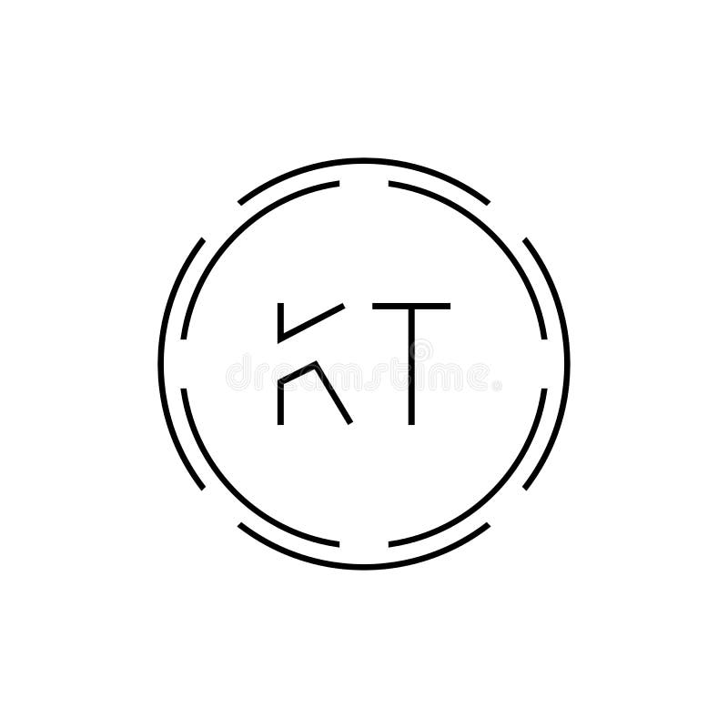 Initial KT Logo Design Vector Template. Abstract Letter KT Linked Logo ...