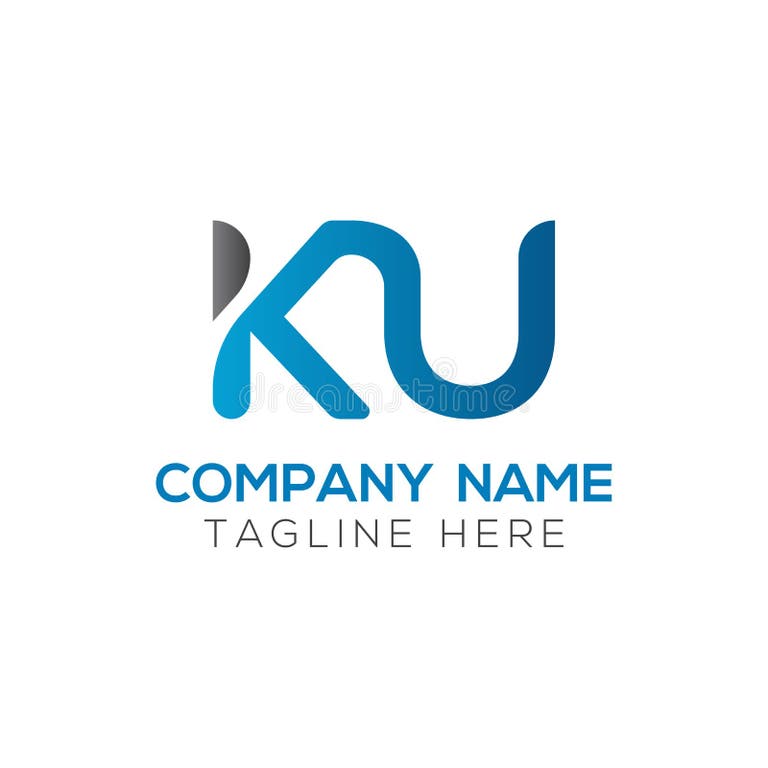 Initial KU Logo Design Vector Template. Abstract Letter KU Linked Logo ...