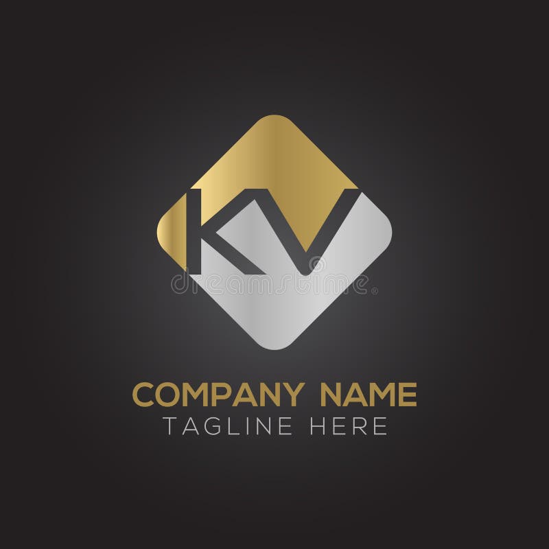 Initial KV Logo Design Vector Template. Abstract Letter KV Linked Logo ...