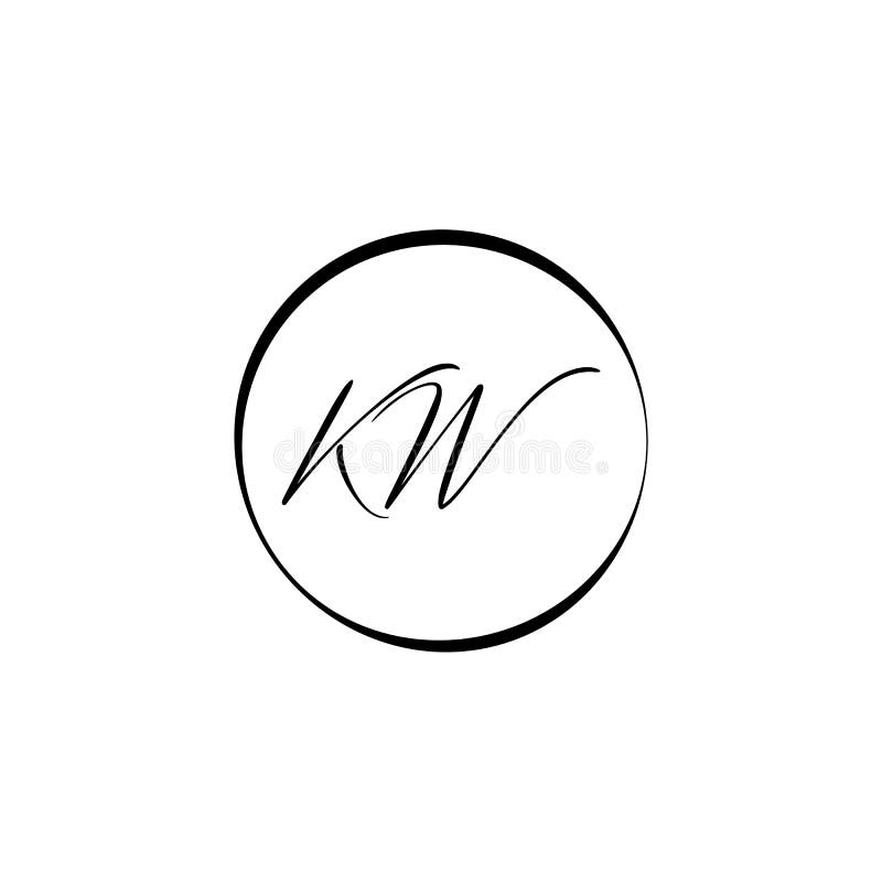 Initial KW Logo Design Vector Template. Abstract Letter KW Linked Logo ...