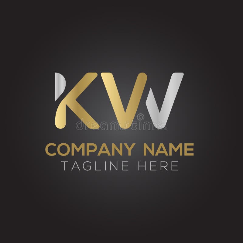 Initial KW Logo Design Vector Template. Abstract Letter KW Linked Logo ...